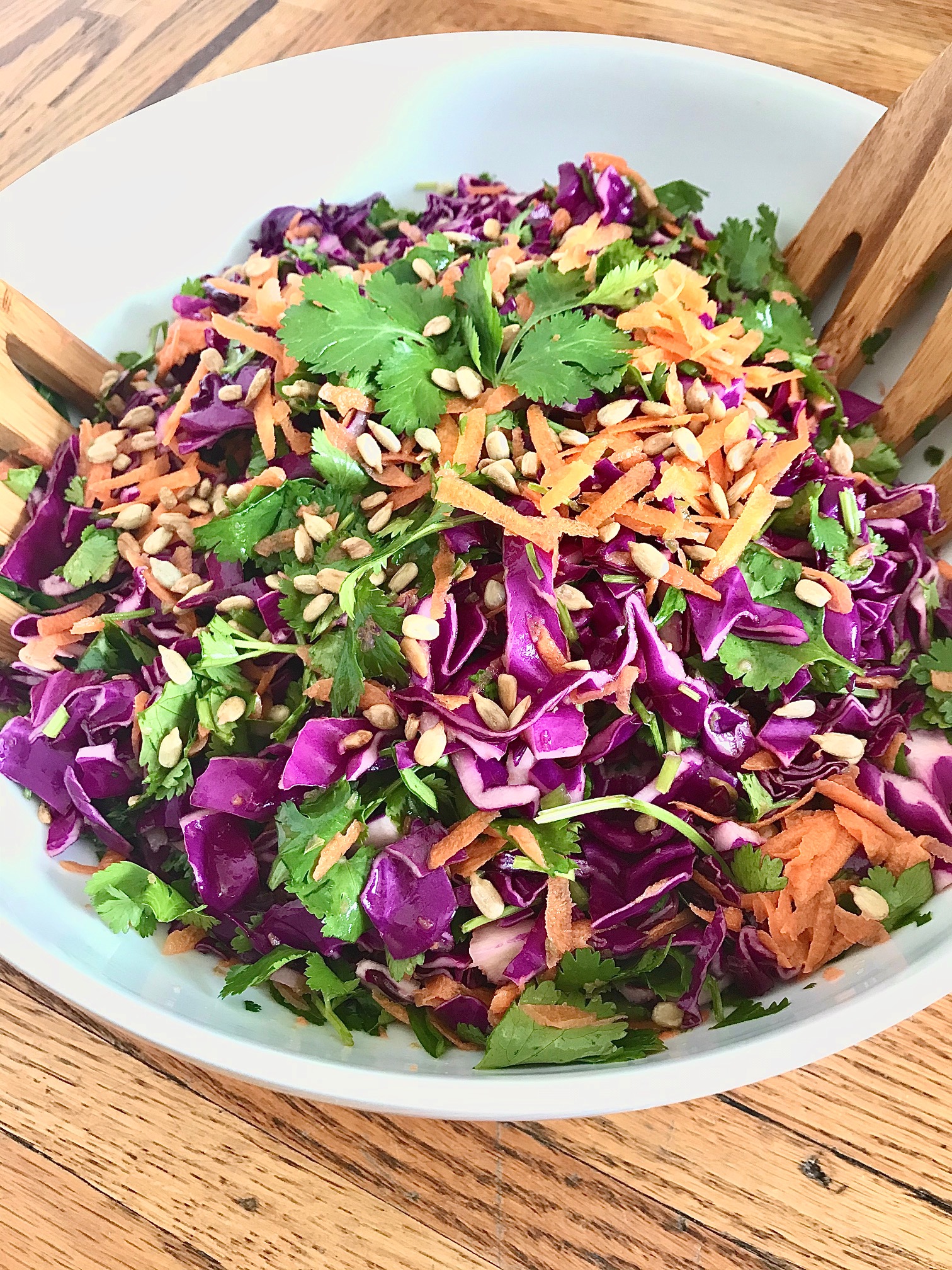 Vegan Red Cabbage and Carrot Slaw • Sarah Koszyk