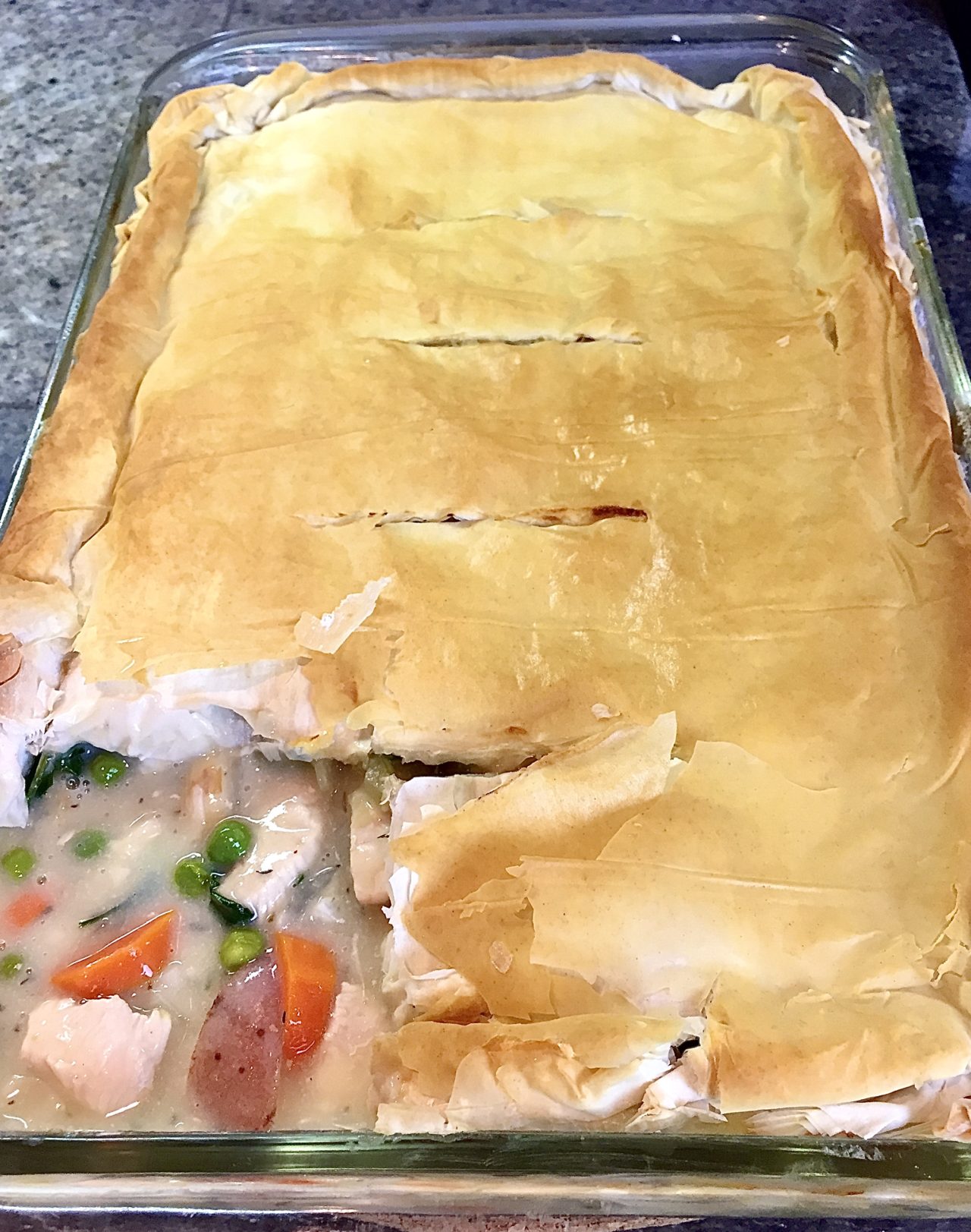 Healthy and Low Fat Chicken Pot Pie • Sarah Koszyk