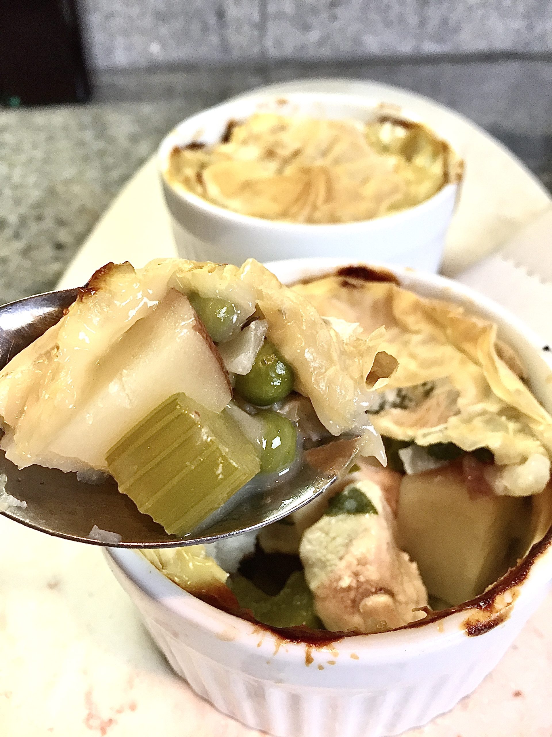 Healthy and Low Fat Chicken Pot Pie • Sarah Koszyk