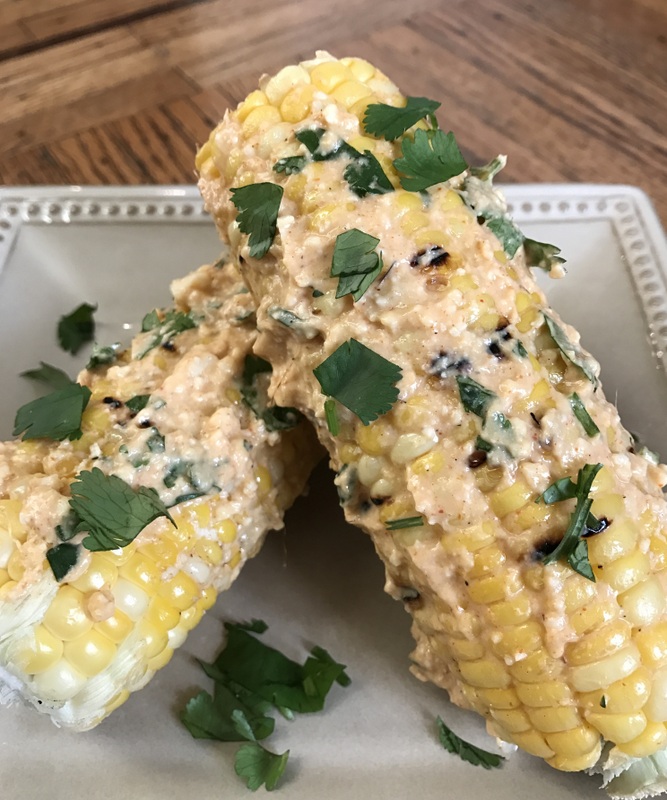 Grilled Mexican Street Corn and Baked Parmesan Panko Crusted Fish