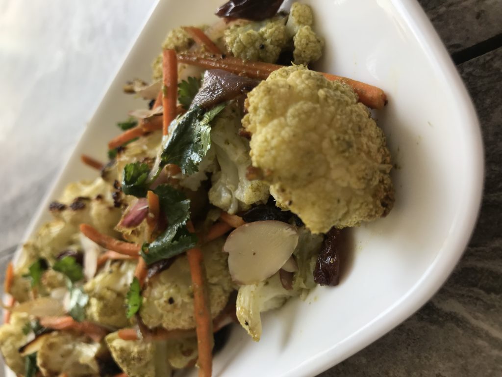 North African Cauliflower Salad with Chermoula Sauce • Sarah Koszyk