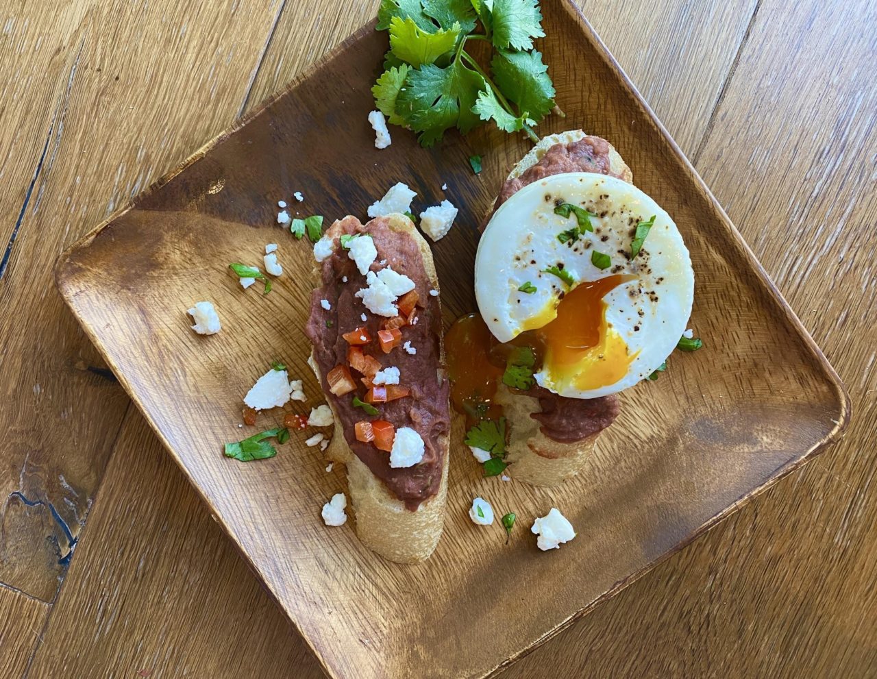 Traditional Baked Black Bean Toast • Sarah Koszyk