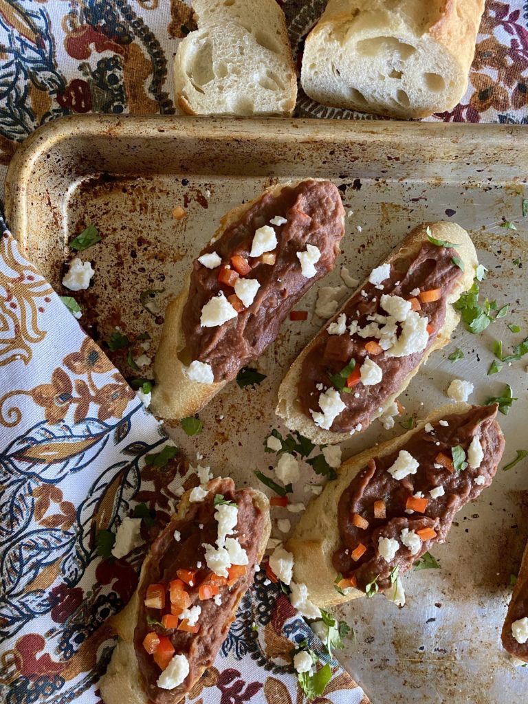 Traditional Baked Black Bean Toast • Sarah Koszyk