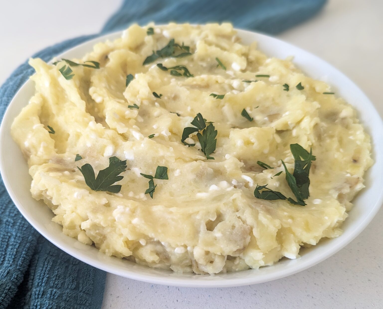 Cheesy Protein Mashed Potatoes • Sarah Koszyk